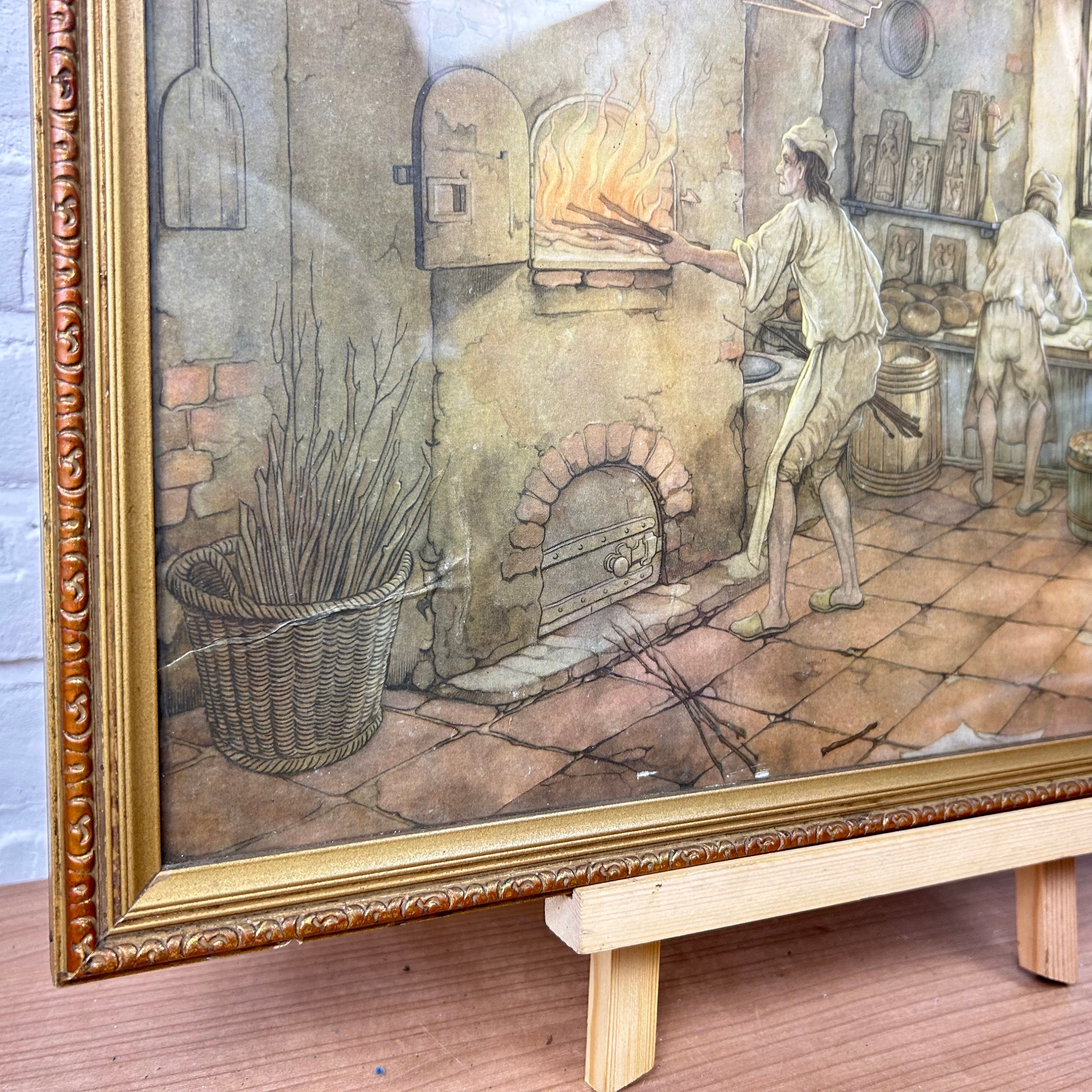 Large Anton Pieck Print the Backery 2 - Etsy