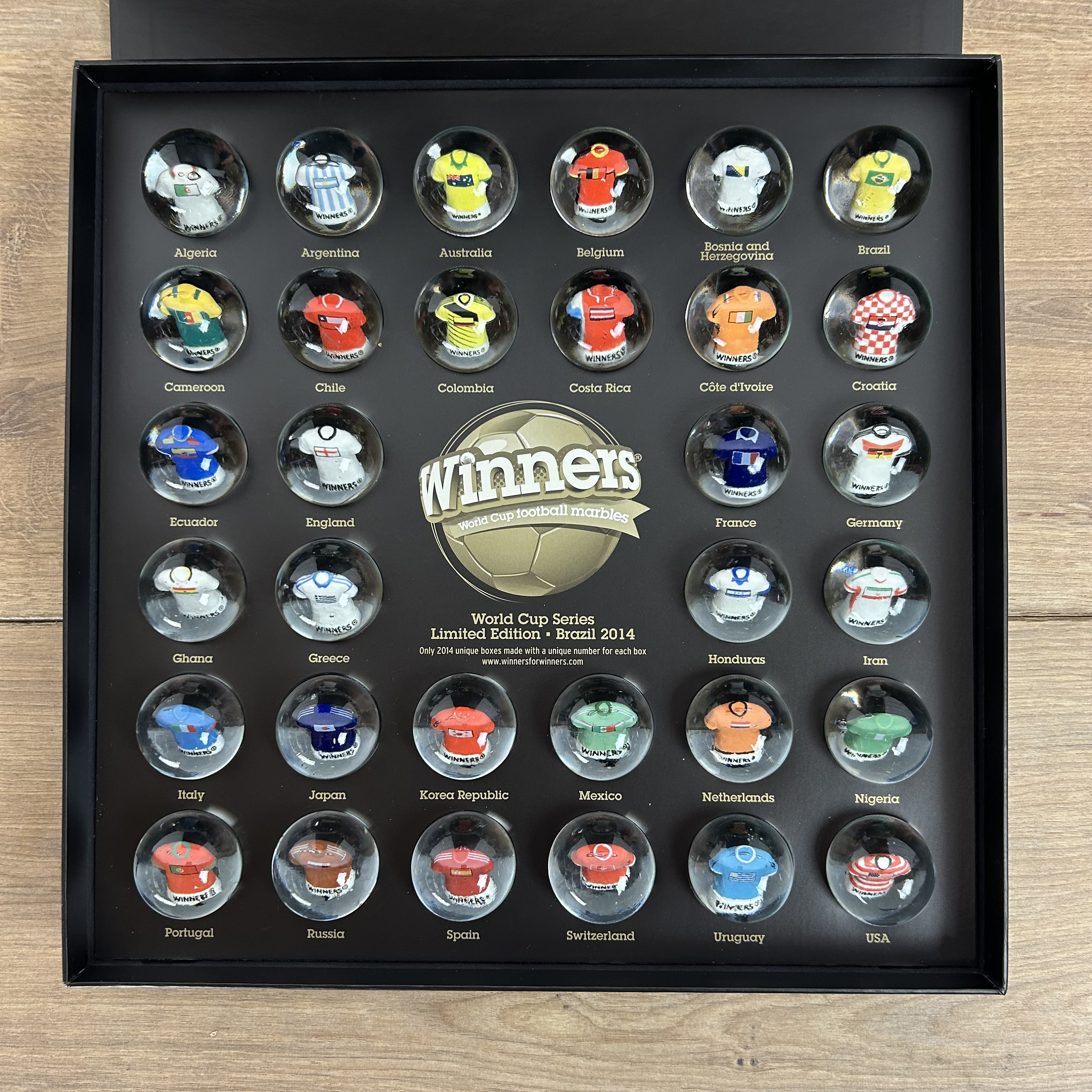 Limited Marbles Box Set World Cup Football Rare Marbles 2014 Free ...