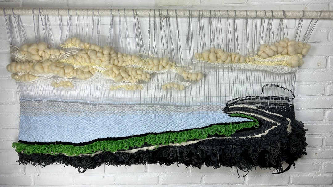 Geweven Wall Hanging Dimensionaal Weven Landschap Handgemaakt ...