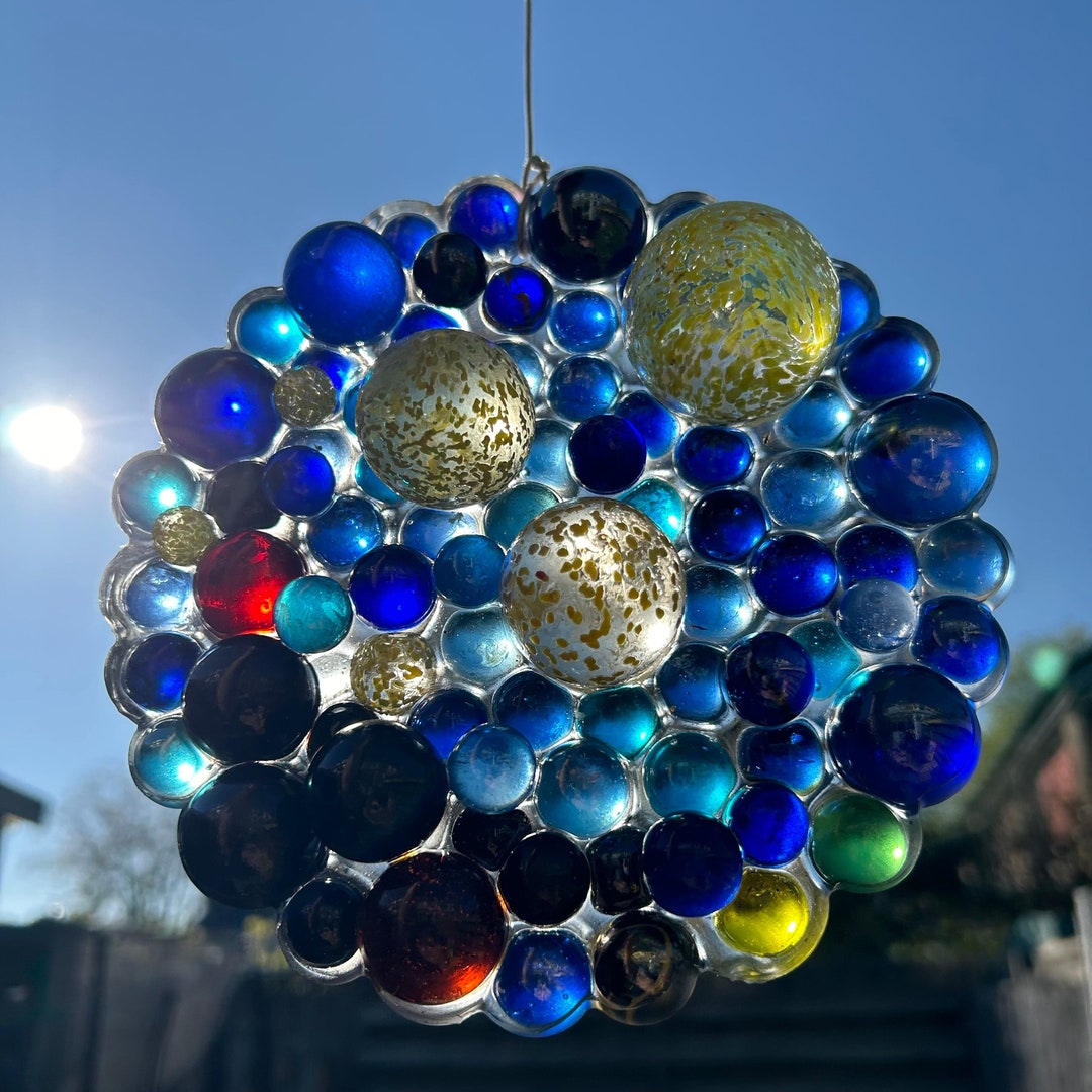 Colored Glass Marbles - Window Hanging - Starry Night of Marbles by Van ...