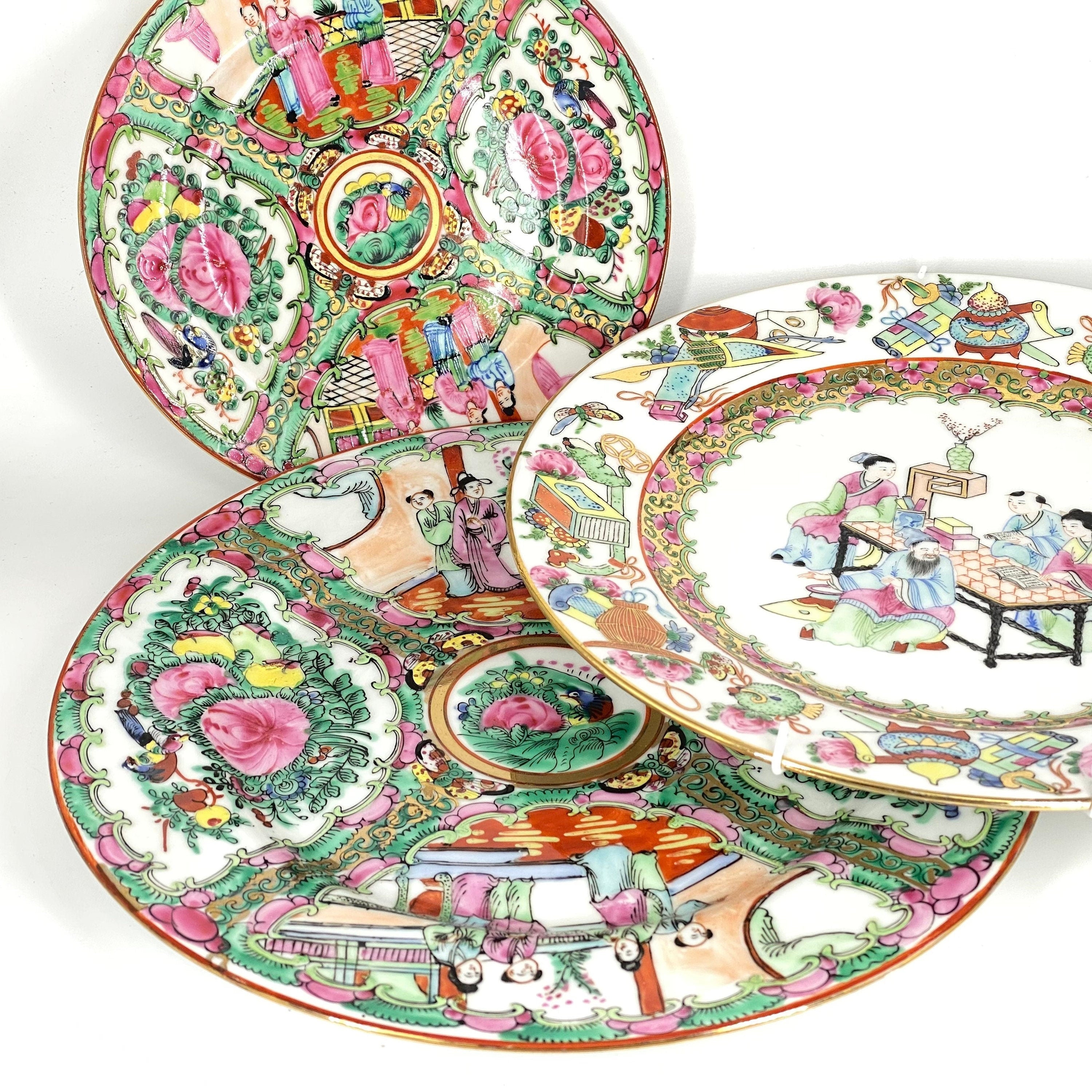 Set of 3 Hand Painted Chinese Plates - Etsy