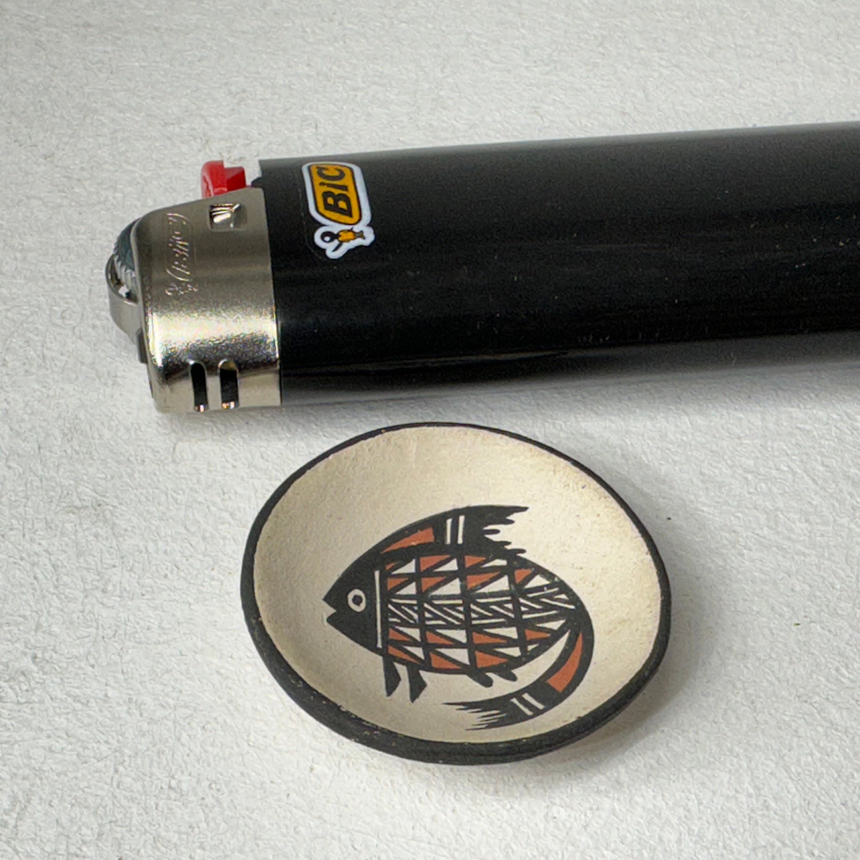 Acoma Fish Plate Pueblo Native American Pottery Miniature Fish Bowl by ...