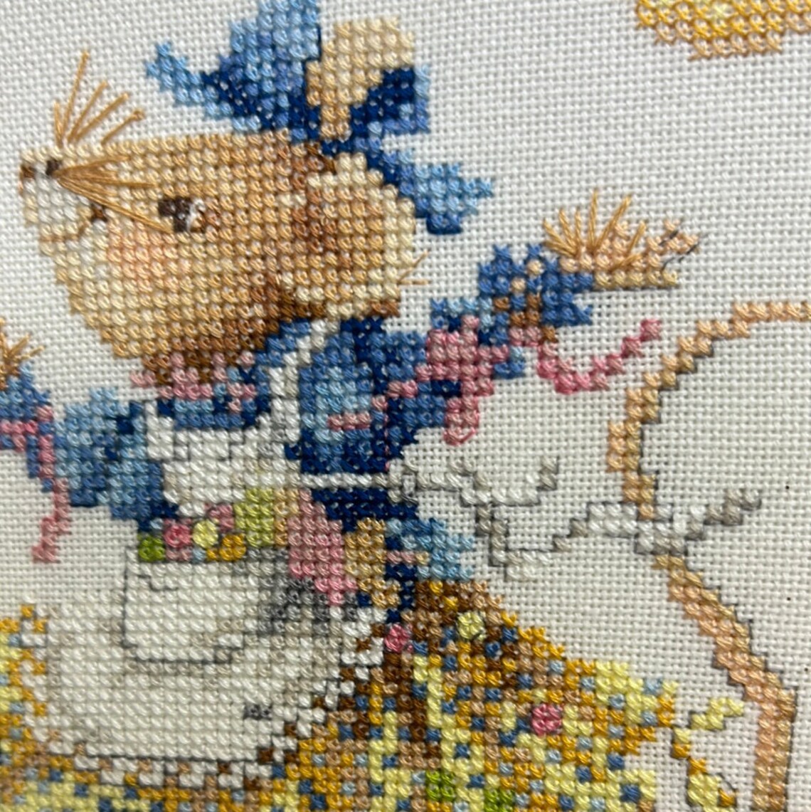 Vintage Mouse Embroidery No 5 Childrens Room Tapestry Mouse Patchwork ...