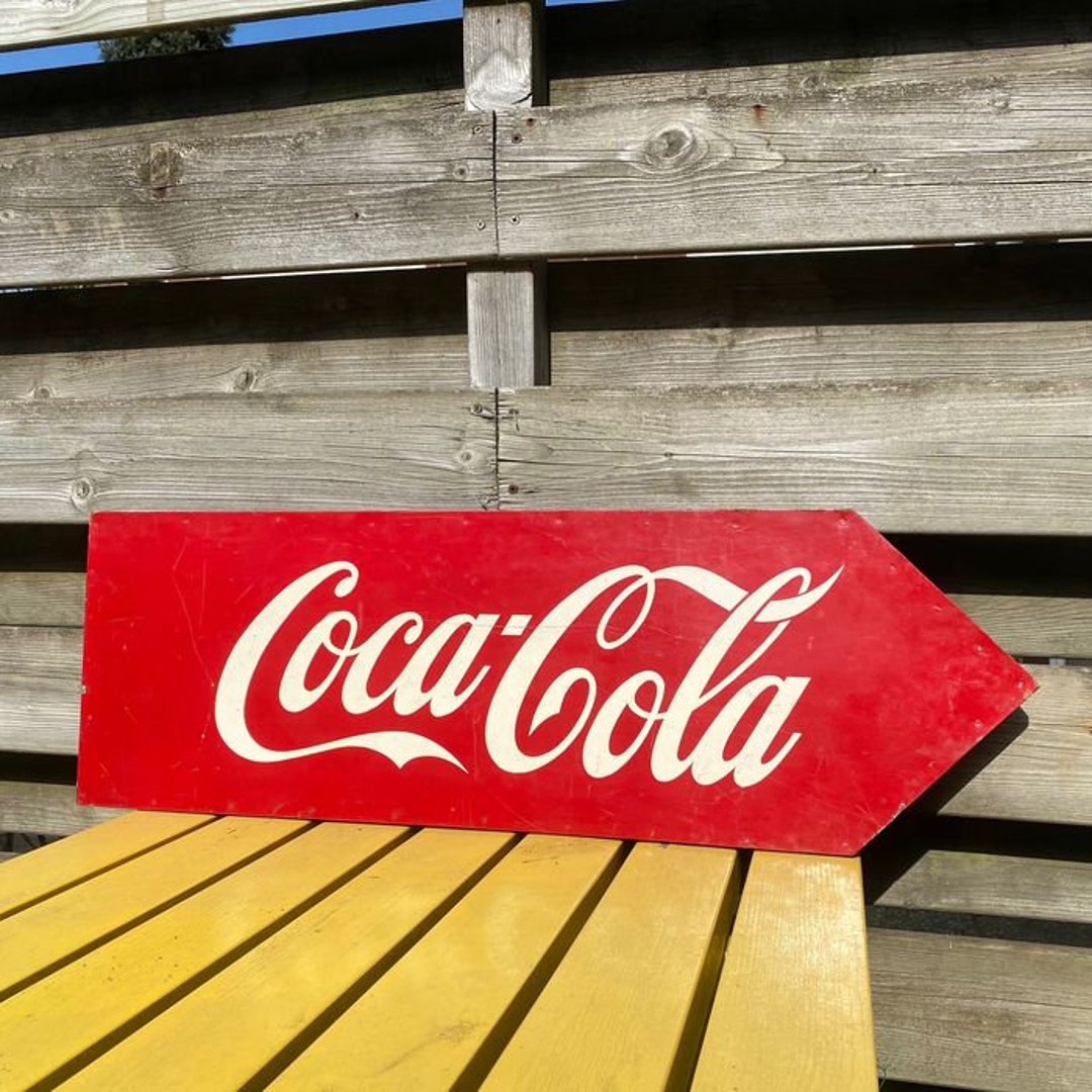 Vintage Wooden Coca Cola Arrow Sign - Etsy