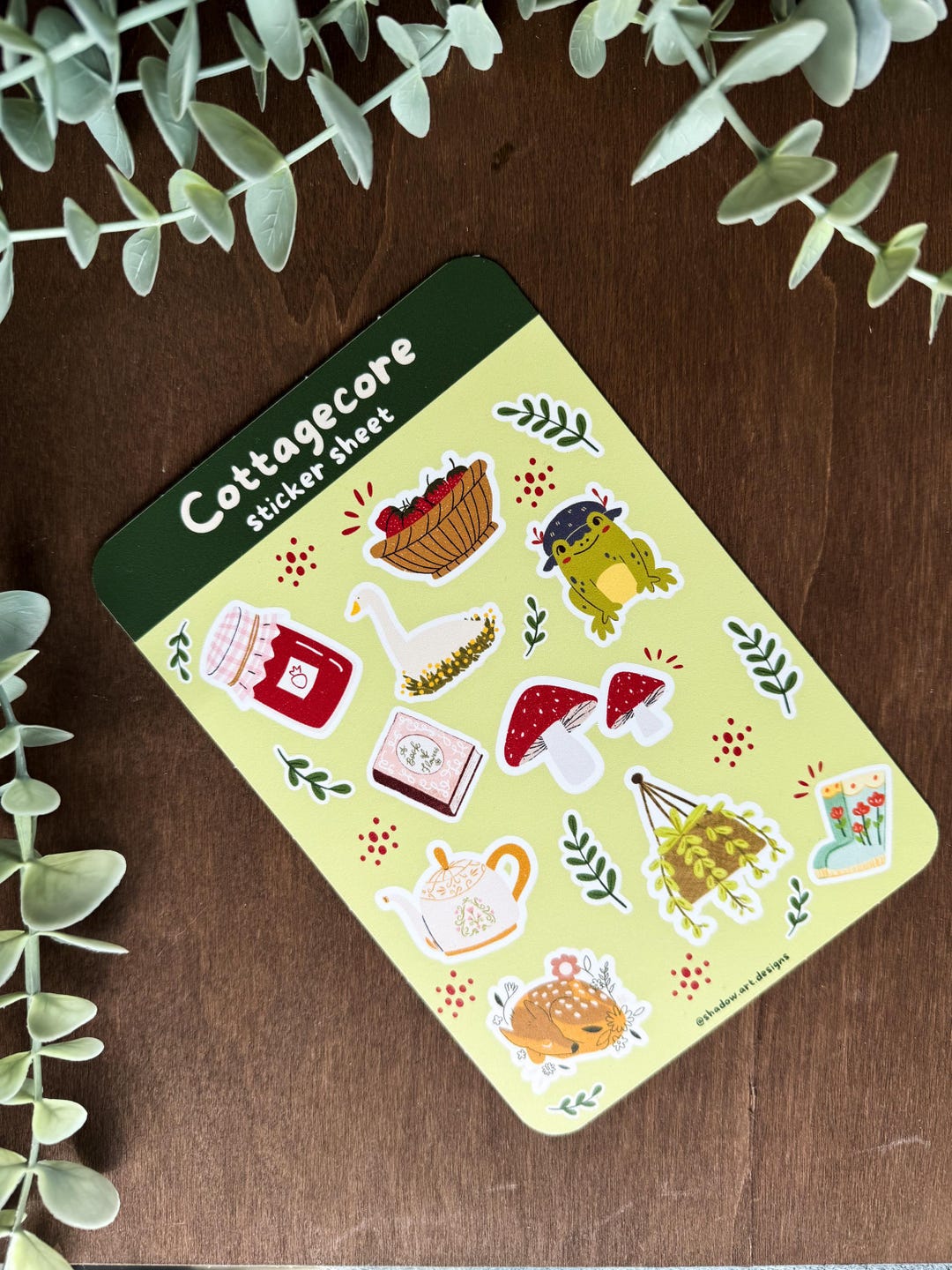 Cottagecore Stickersheet, Water Bottle Sticker, Planner Sticker ...