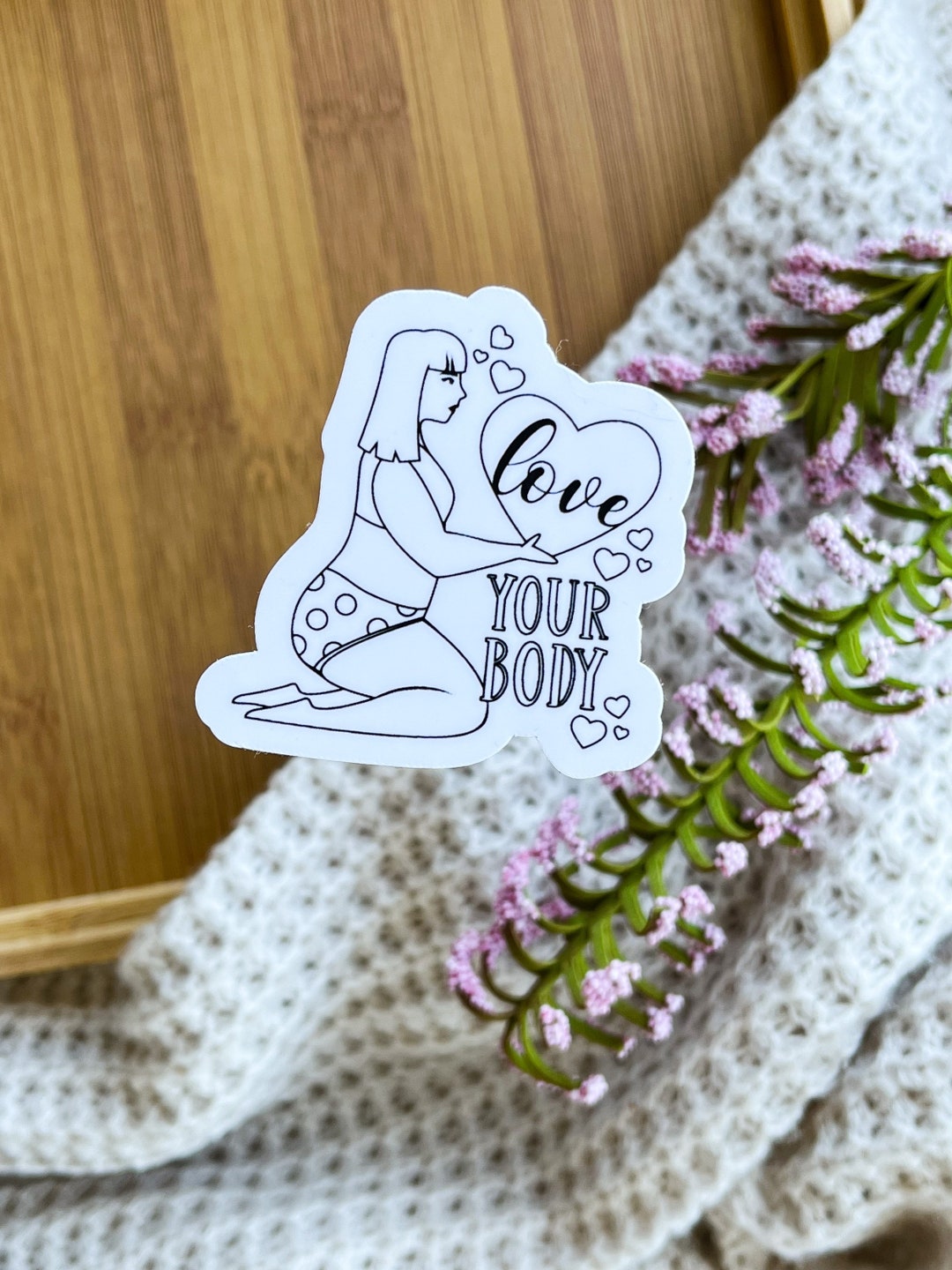Love Your Body Sticker: Weatherproof Vinyl Decal - Etsy