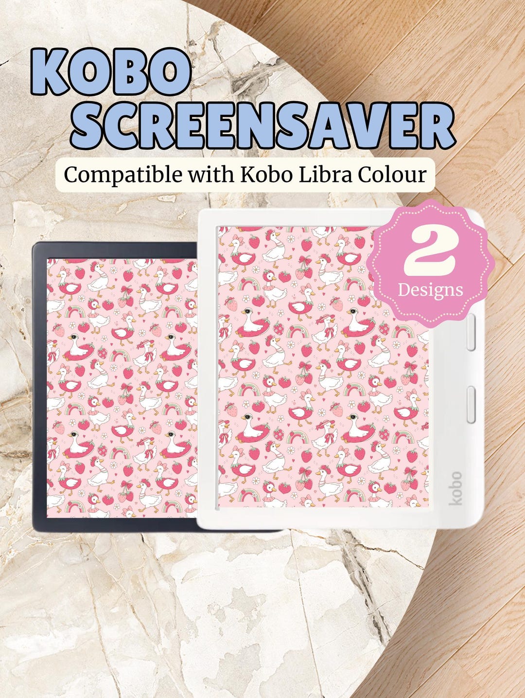 Kobo E-reader Lock Screen 2-pack: Bookish Wallpaper (digital Download ...