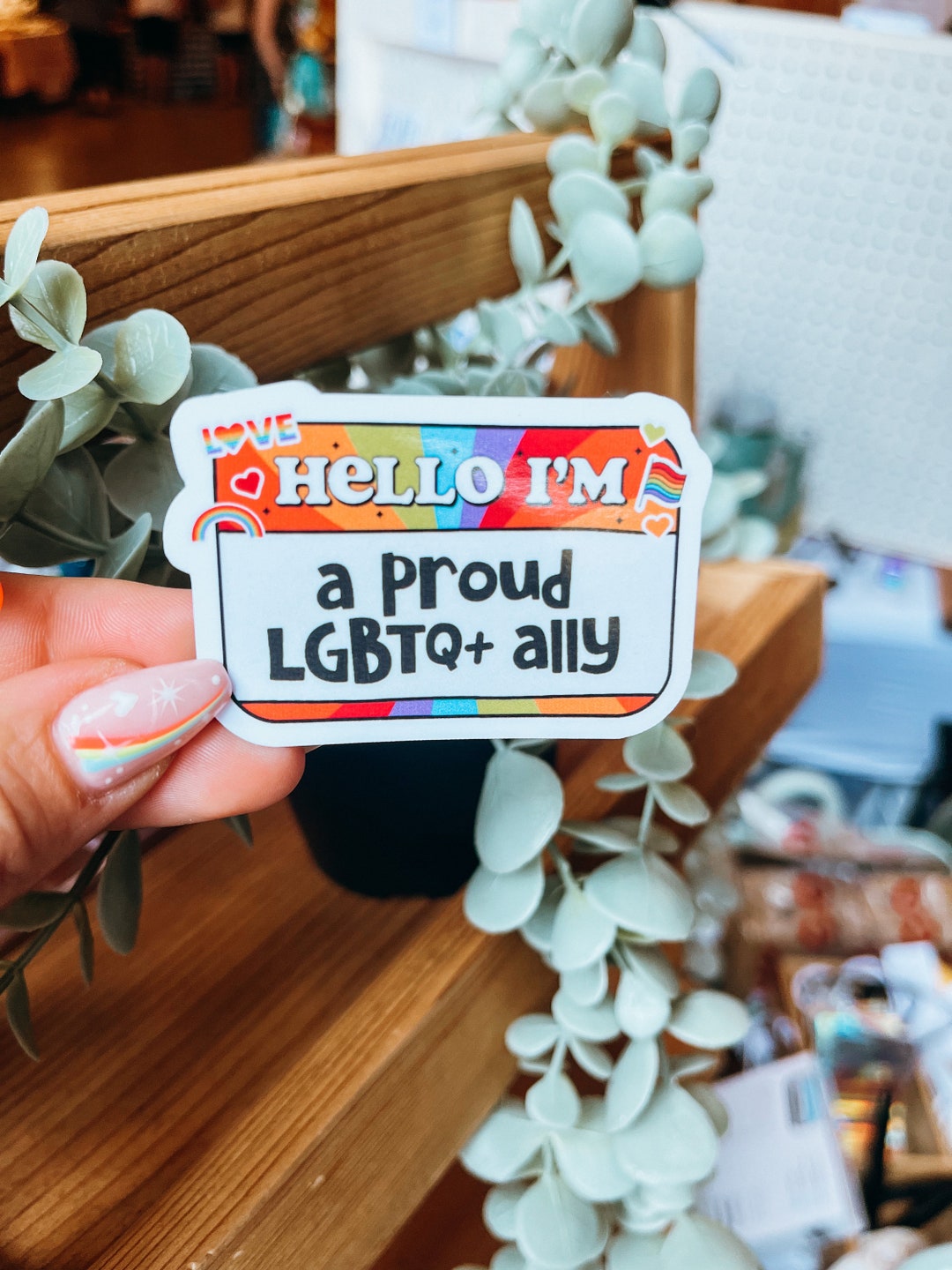Hello, Im a Proud LGBTQ Ally Sticker, Water Bottle Sticker, Laptop ...