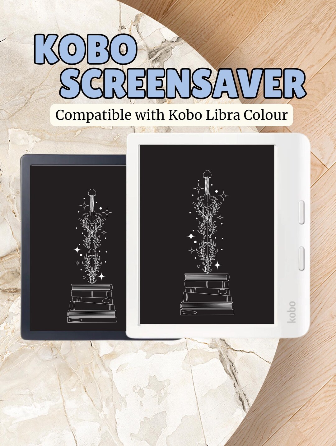 Kobo Lock Screen | Sreensaver | E-reader | Bookish Wallpaper | Ready to ...