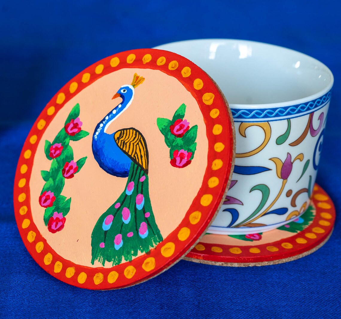 Truck Art Wooden Coasters With Cork Base Hand Painted - SET OF 4 ...