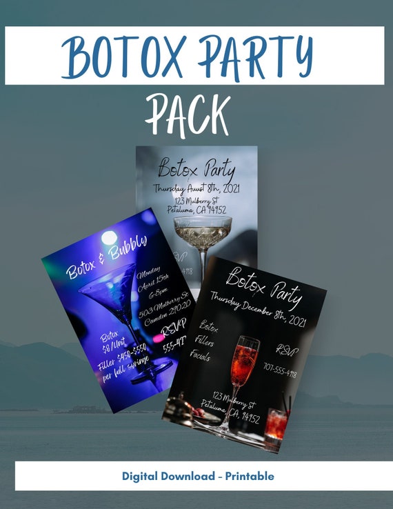 Botox Party Invitation/small Business Printable Flyer/editable - Etsy