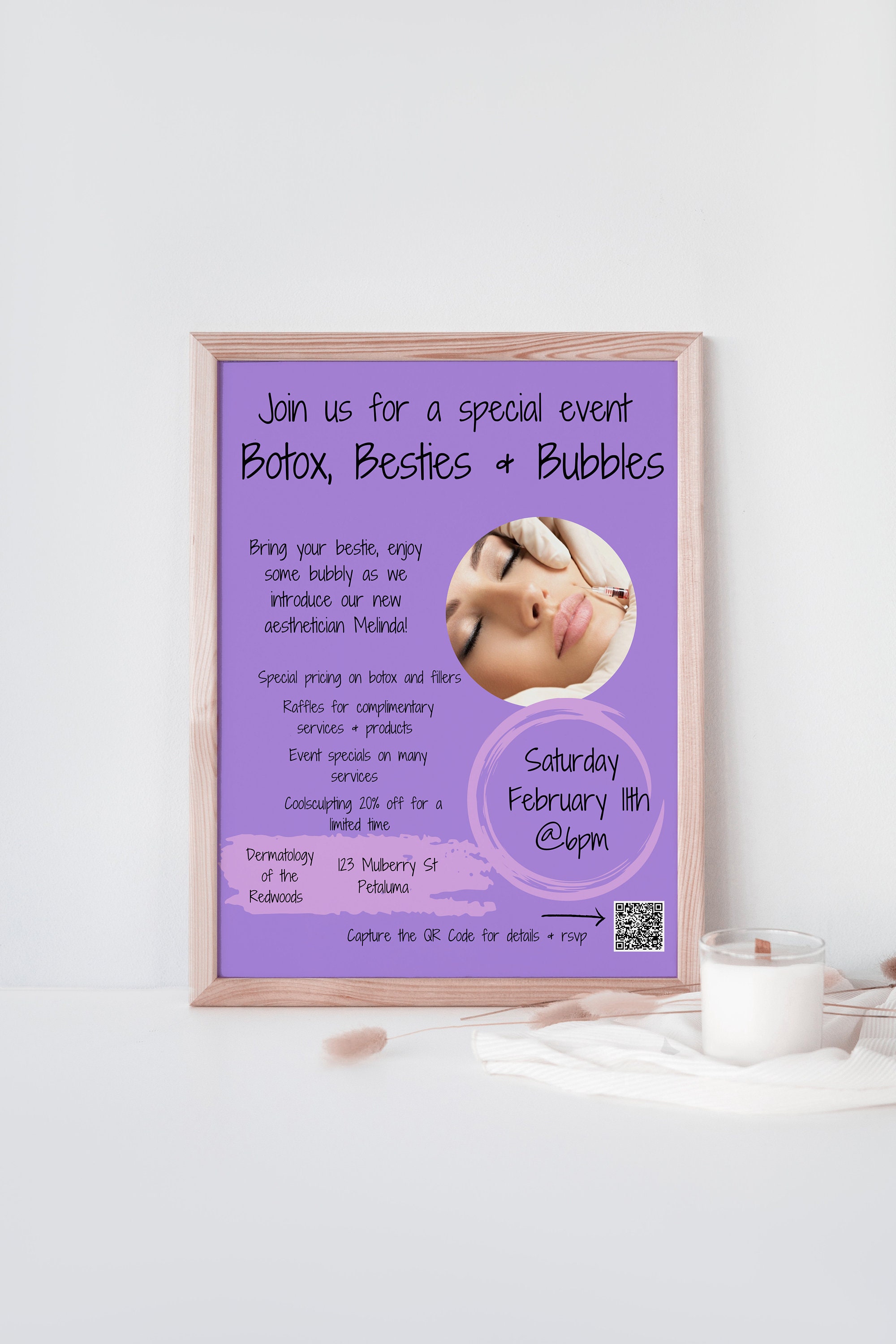 Botox Party Invitation/small Business Printable Flyer/editable Canva ...