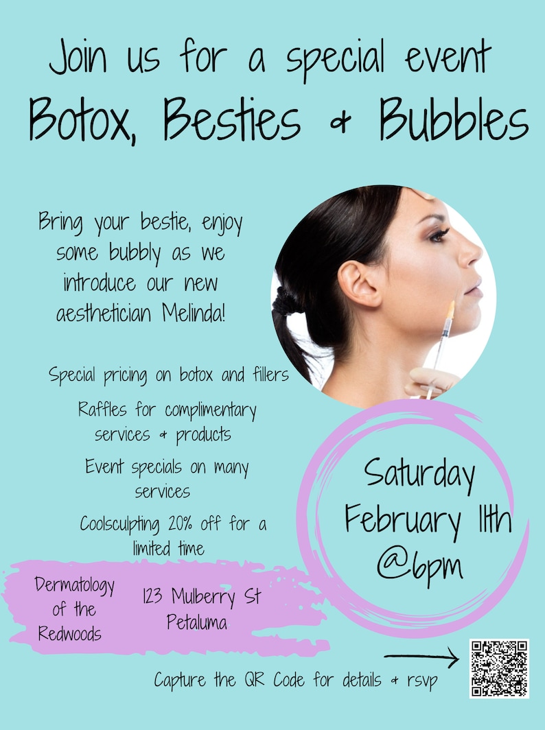Botox Party Invitation/small Business Printable Flyer/editable - Etsy