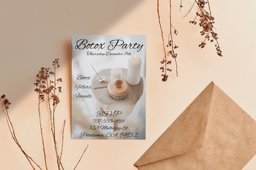 Botox Party Invitation/small Business Printable Flyer/editable - Etsy UK