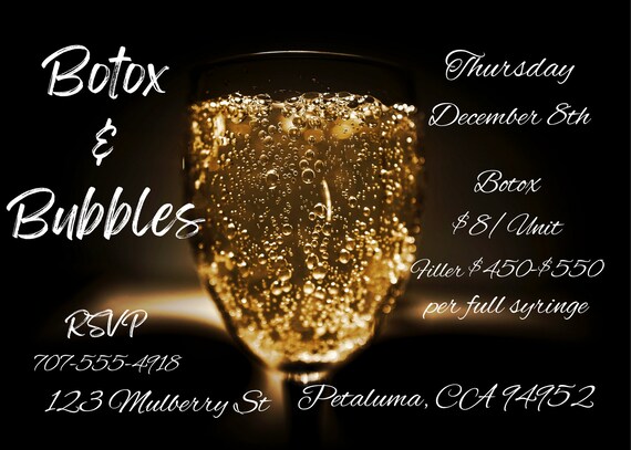 Botox Party Invitation/small Business Printable Flyer/editable - Etsy