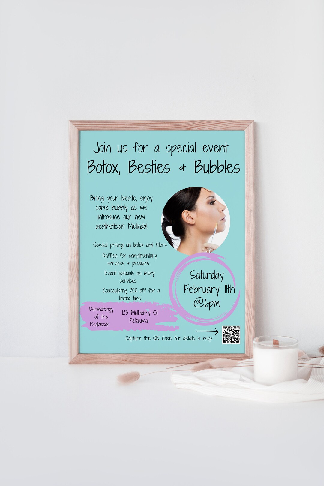 Botox Party Invitation/small Business Printable Flyer/editable Canva ...