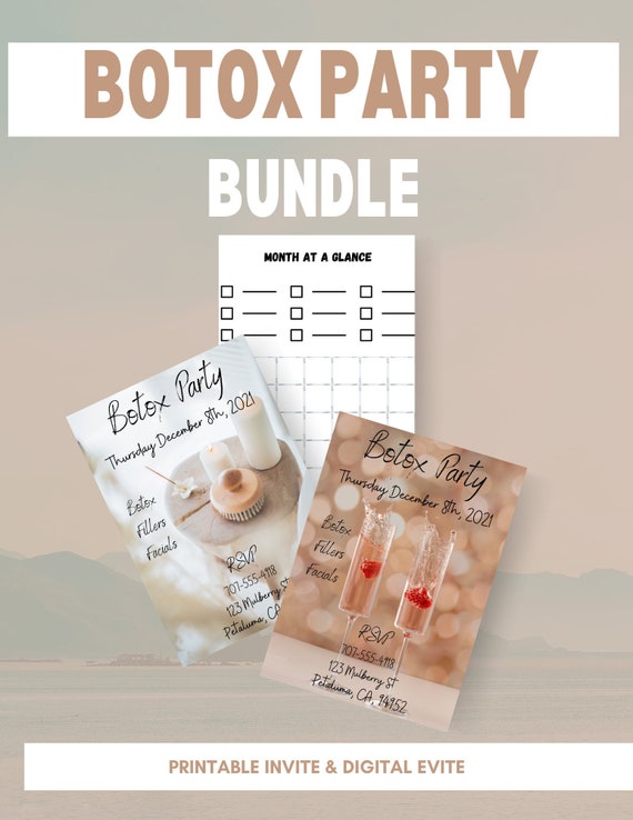 Botox Party Invitation/small Business Printable Flyer/editable - Etsy