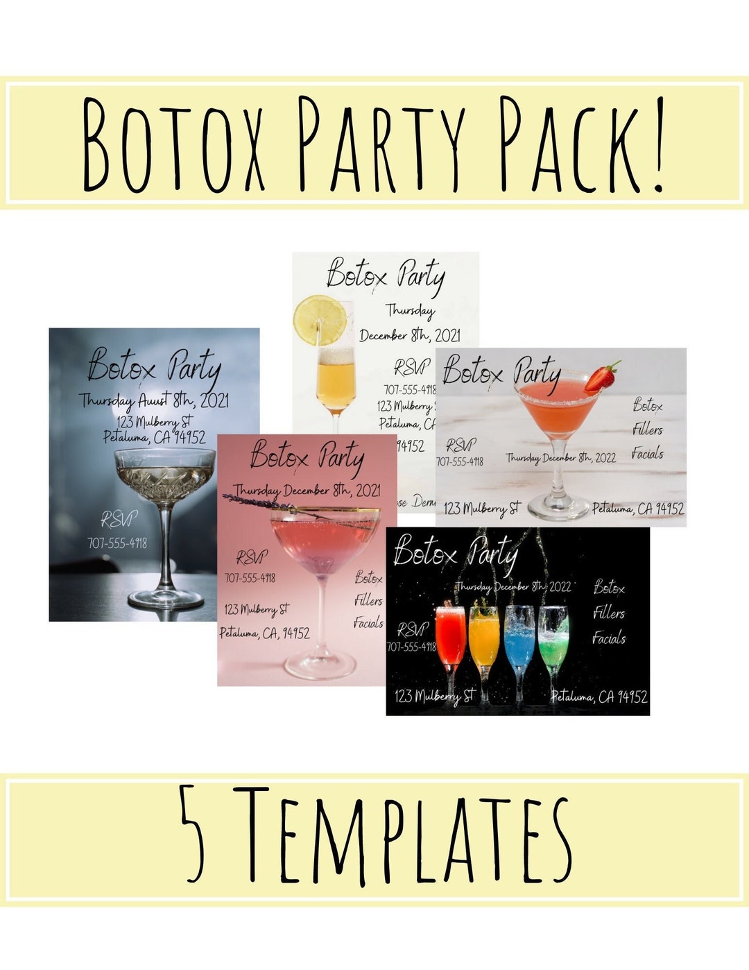 Botox Party Invitation/small Business Printable Flyer/editable Canva ...