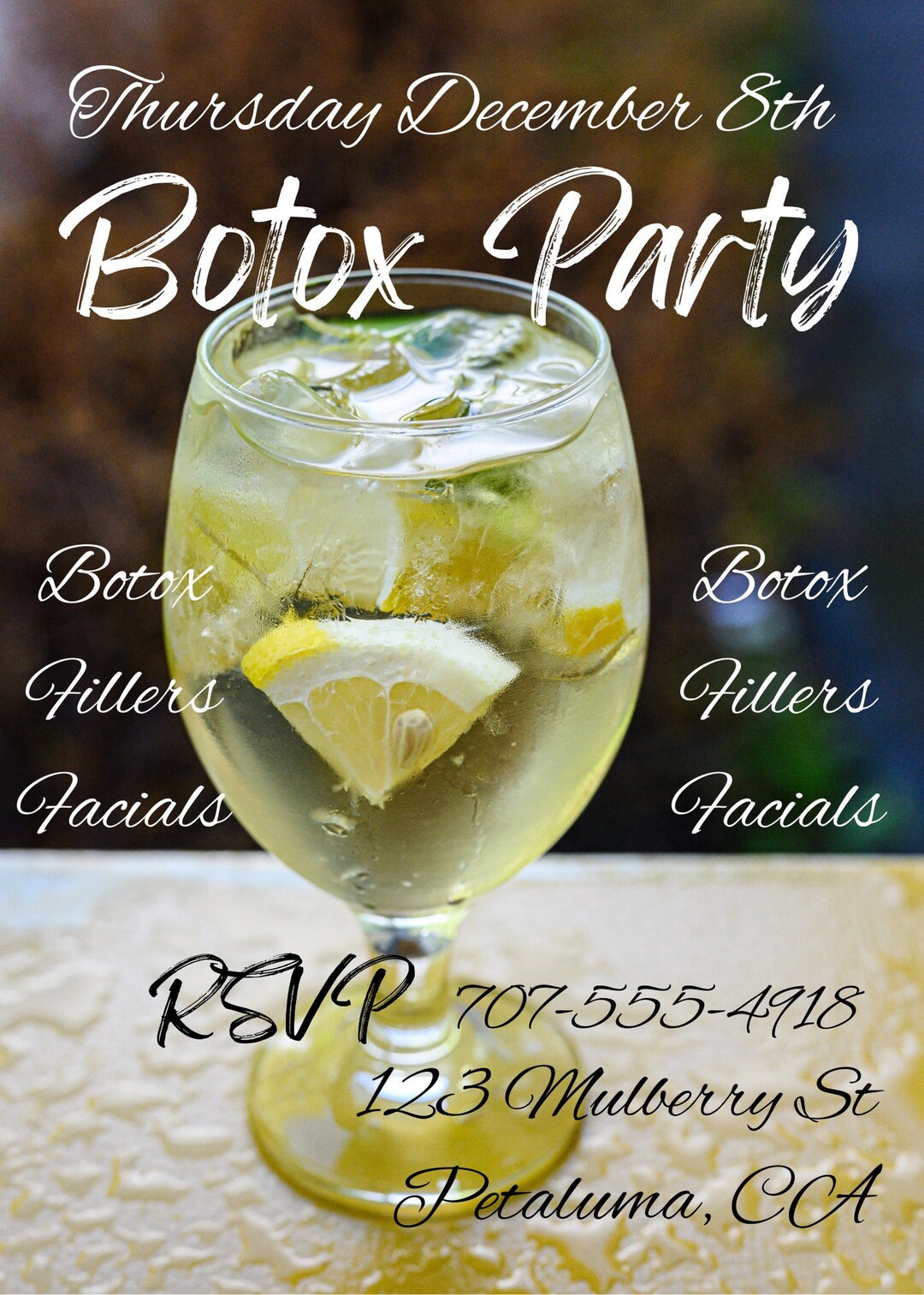 Botox Party Invitation/small Business Printable Flyer/editable Canva ...