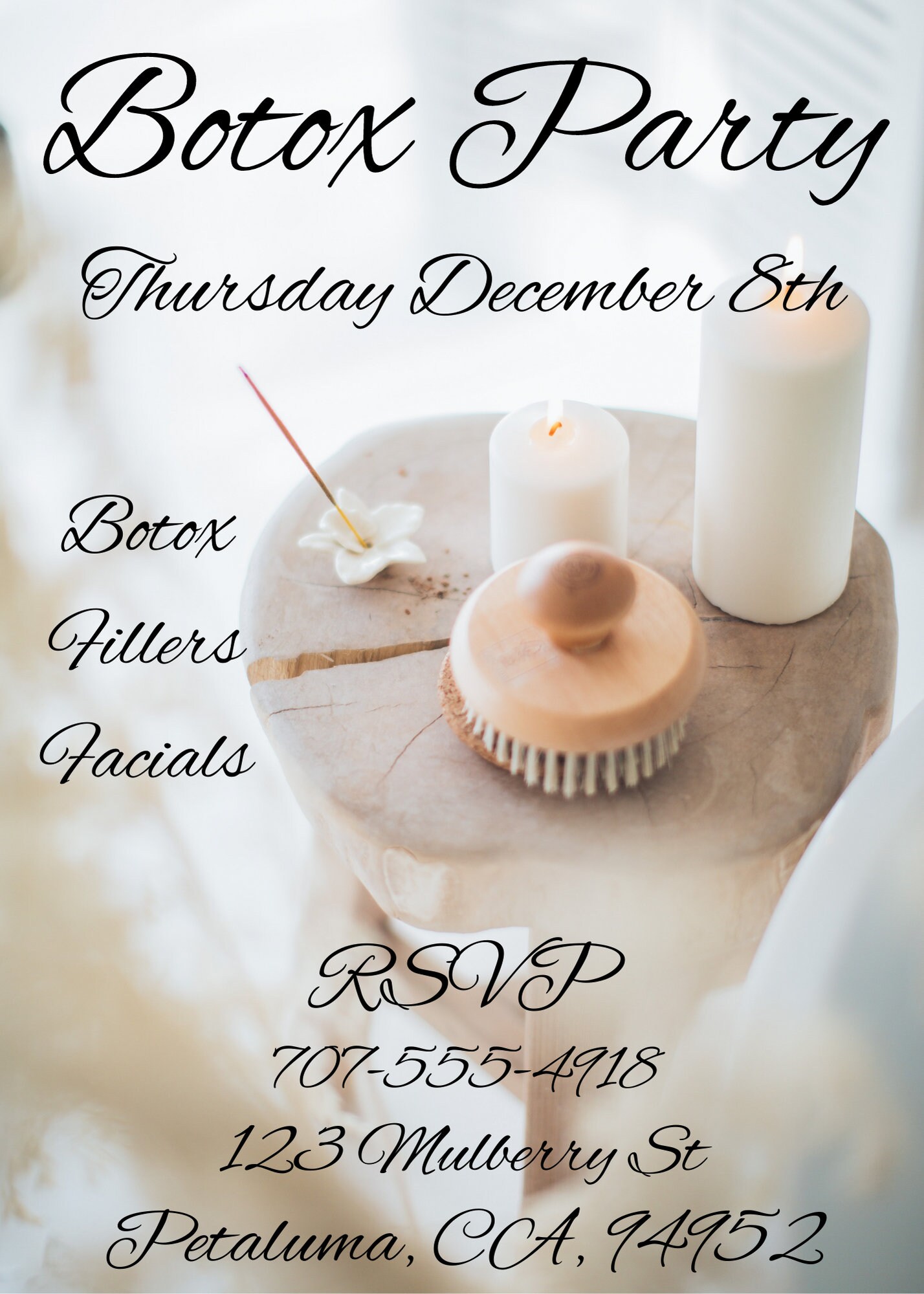 Botox Party Invitation/small Business Printable Flyer/editable Canva ...