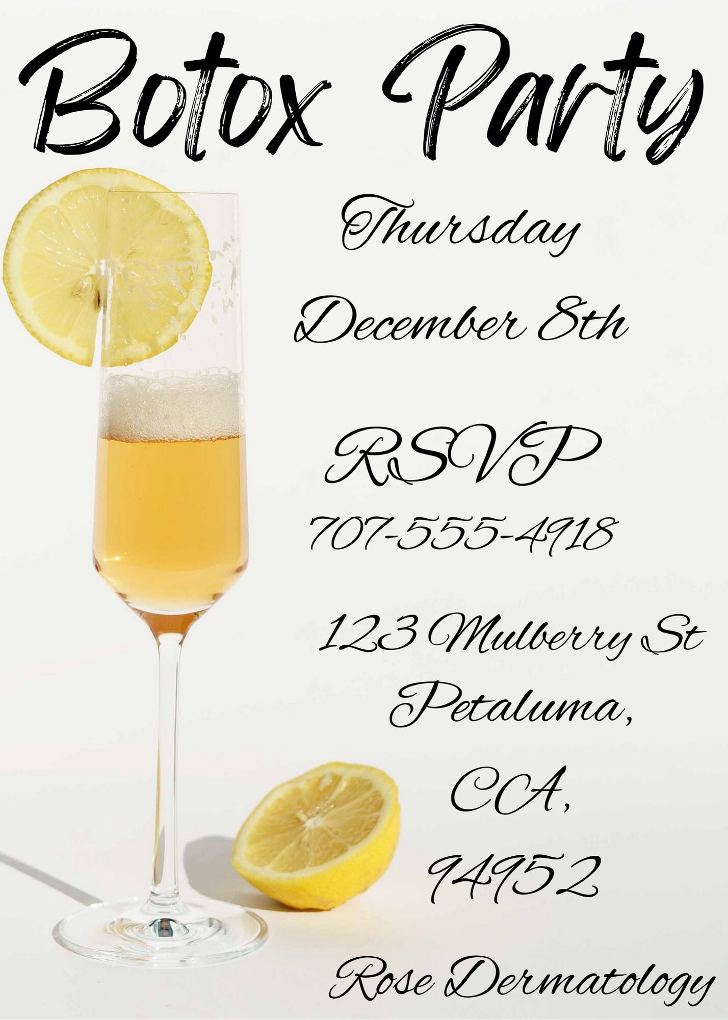 Botox Party Invitation/small Business Printable Flyer/editable Canva ...