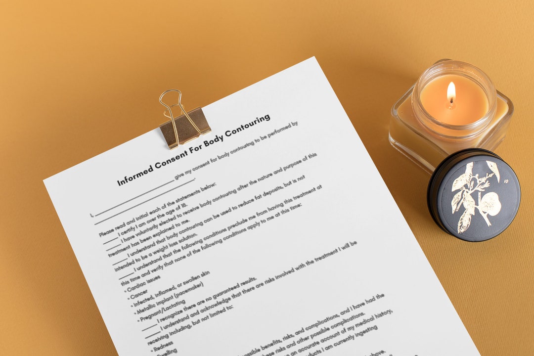 Body Contouring Consent Form, Medical Consent Form, Aesthetician ...