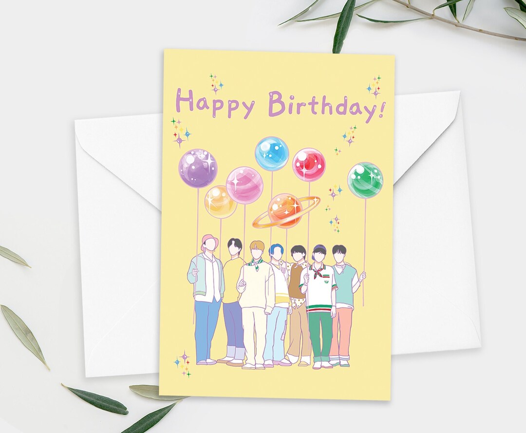 BTS mikrokosmos Birthday Card in 4x6 With a Free Envelope Greeting Card ...