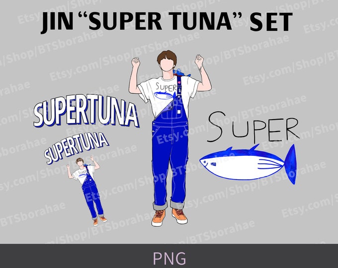 BTS JIN super Tuna Bundle Instant Download Png 3000x3000_300dpi - Etsy