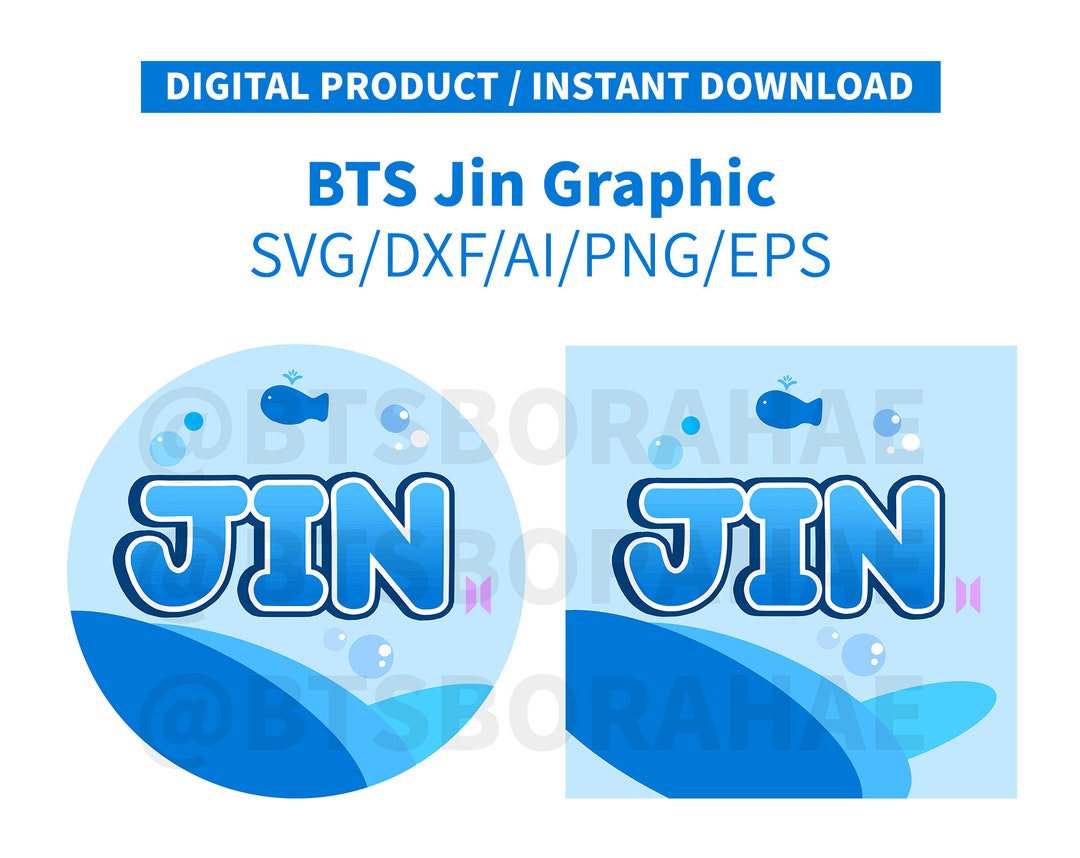 BTS Jin Digital Graphics Instant Download | Ai, Png, Dxf, Eps, Svg - Etsy