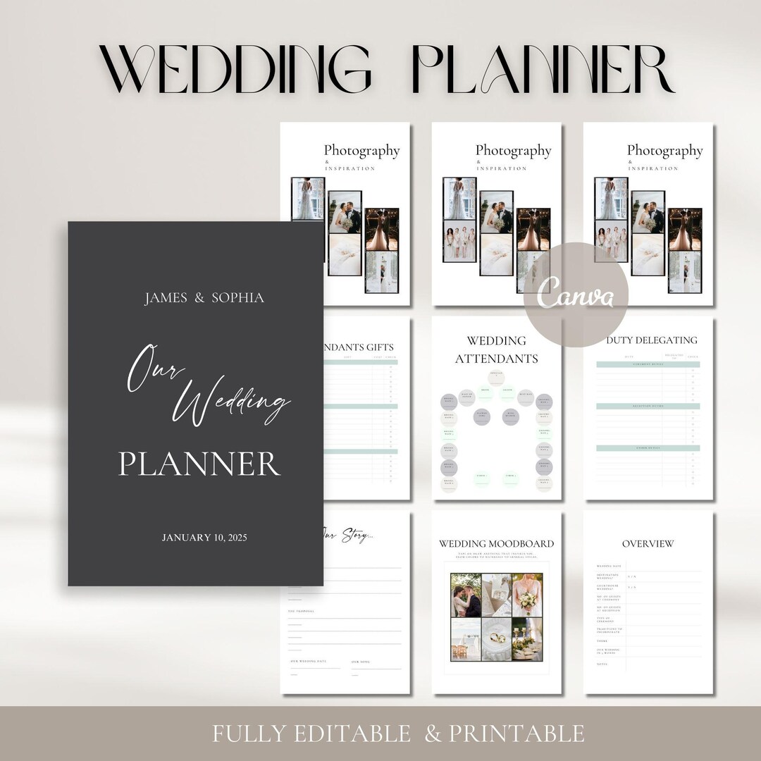 Wedding Planner Template Bundle, Wedding Checklist, Engagement Party ...