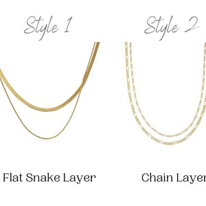 Double Row Gold Necklace 18K Gold Double Chain Necklace Layering Gold ...