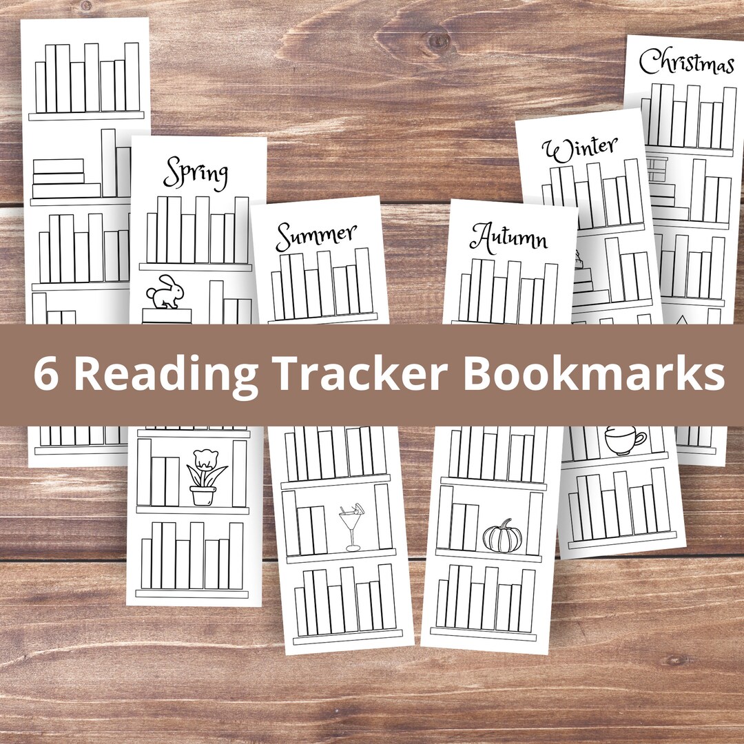 Book Tracker Bookmark, Reading Tracker, Printable Bookshelf Tracker ...
