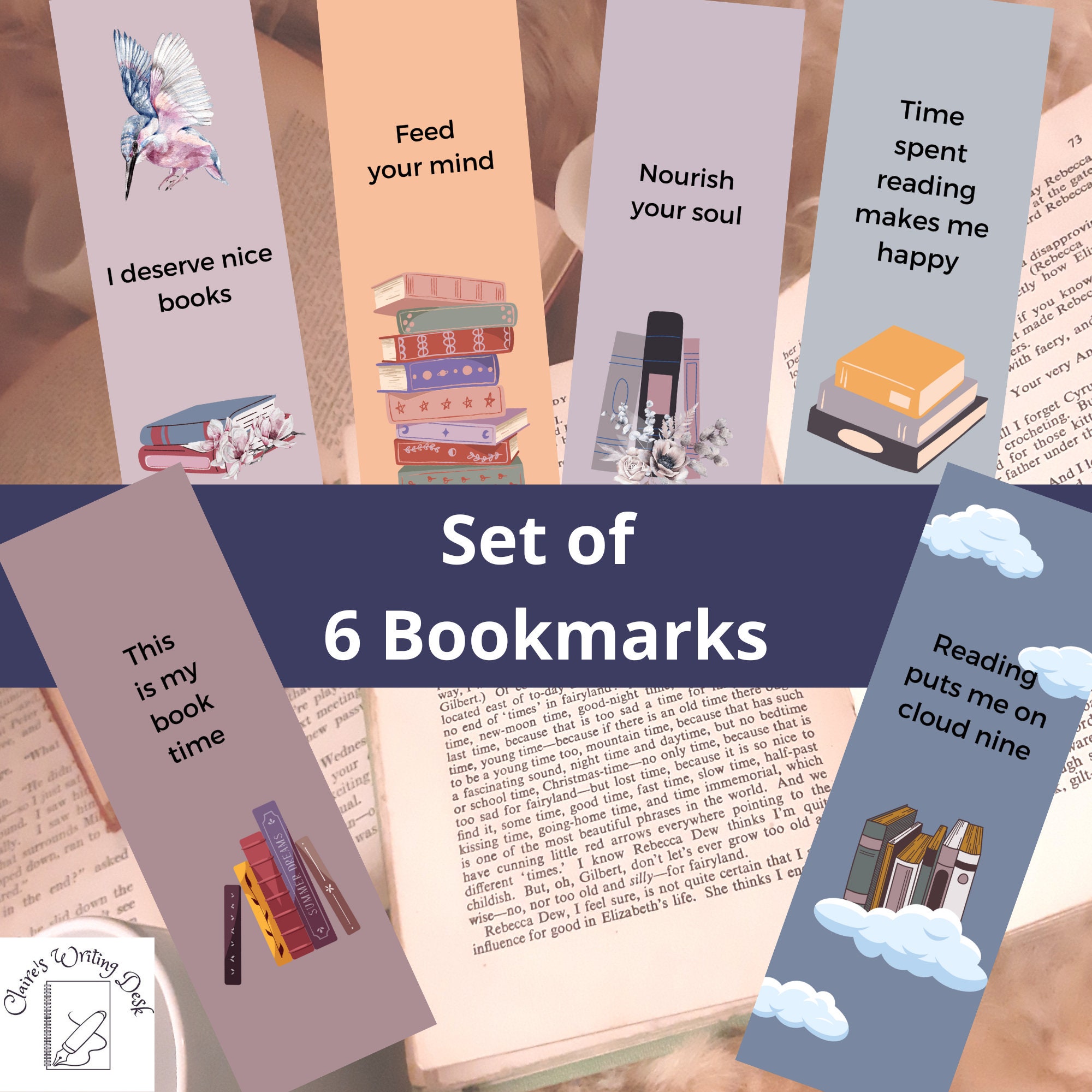 Mindfulness Quote Bookmarks, Positive Quotes for Friendship Gifts ...