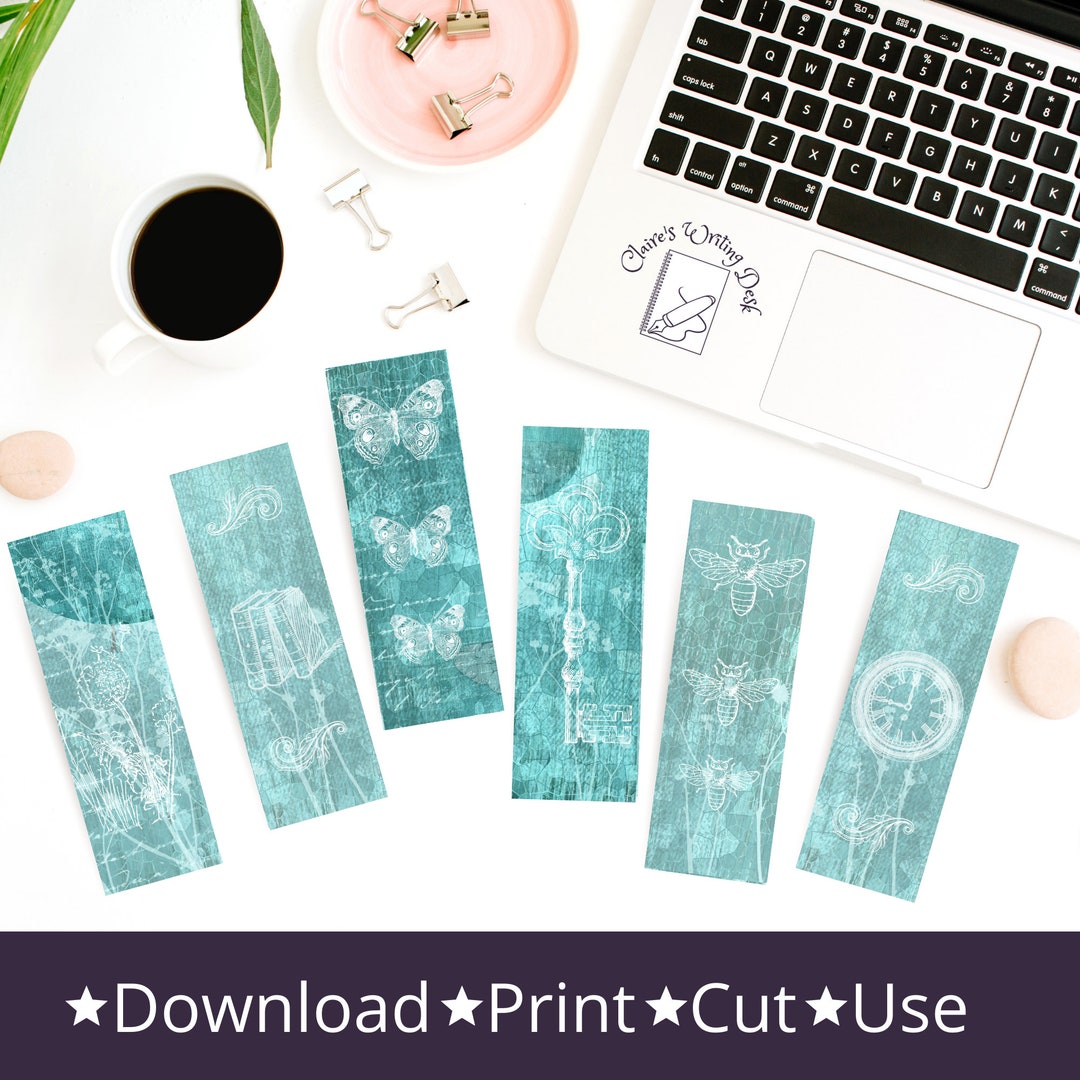 Green Printable Bookmarks, Aesthetic Bookmarks for Teacher Gifts, Gifts ...