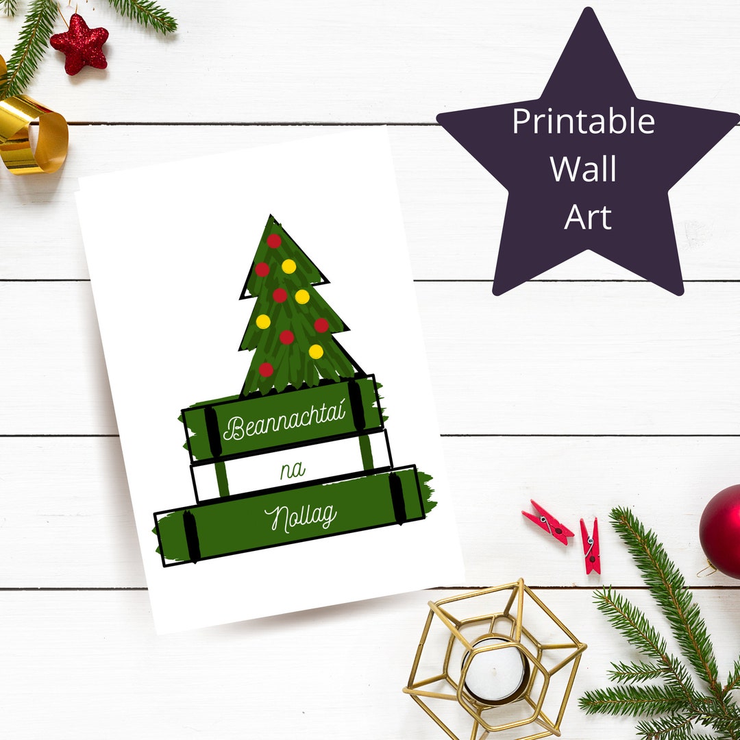 Beannachtai Na Nollaig Wall Art, Printable Wall Art, Christmas Decor ...