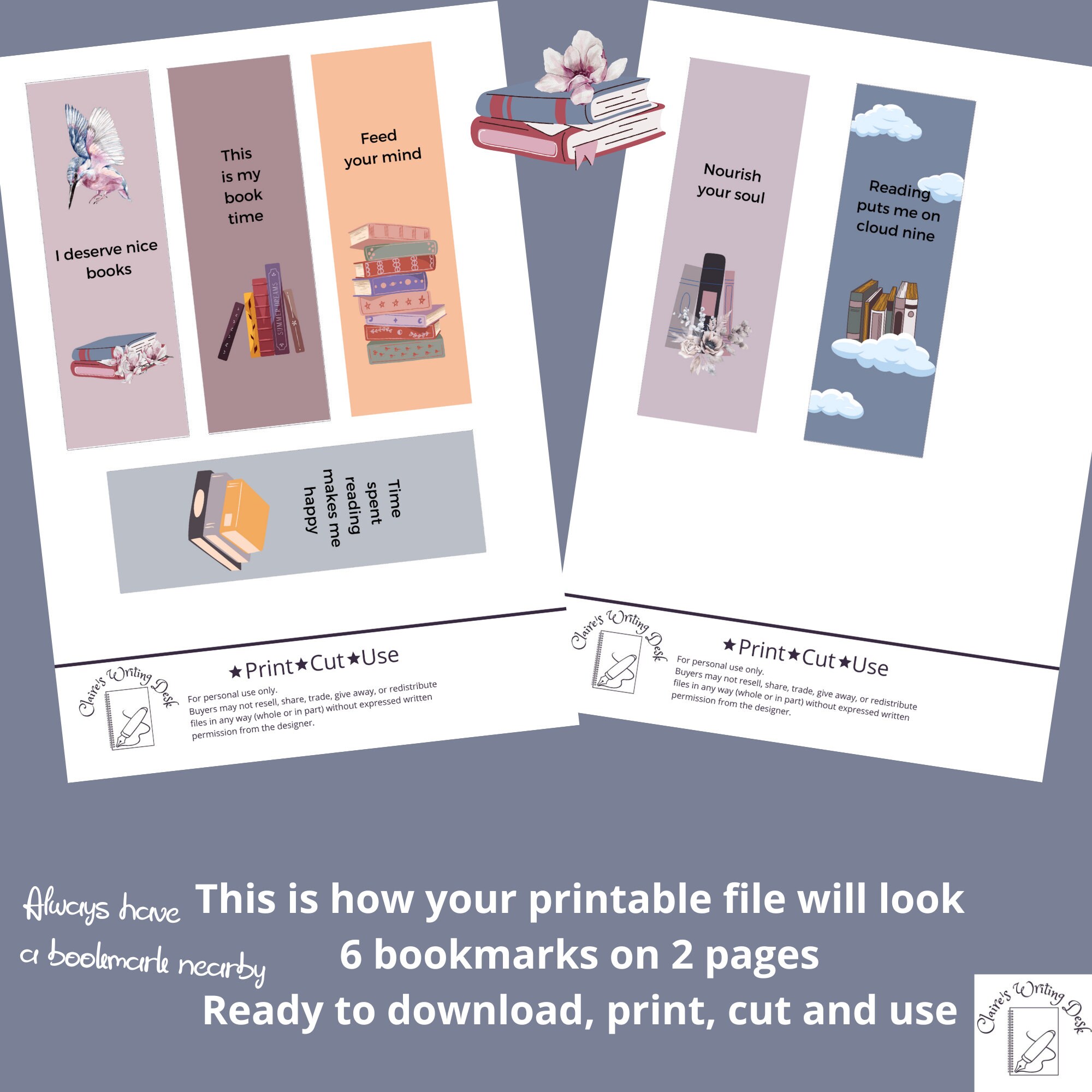 Mindfulness Quote Bookmarks, Positive Quotes for Friendship Gifts ...