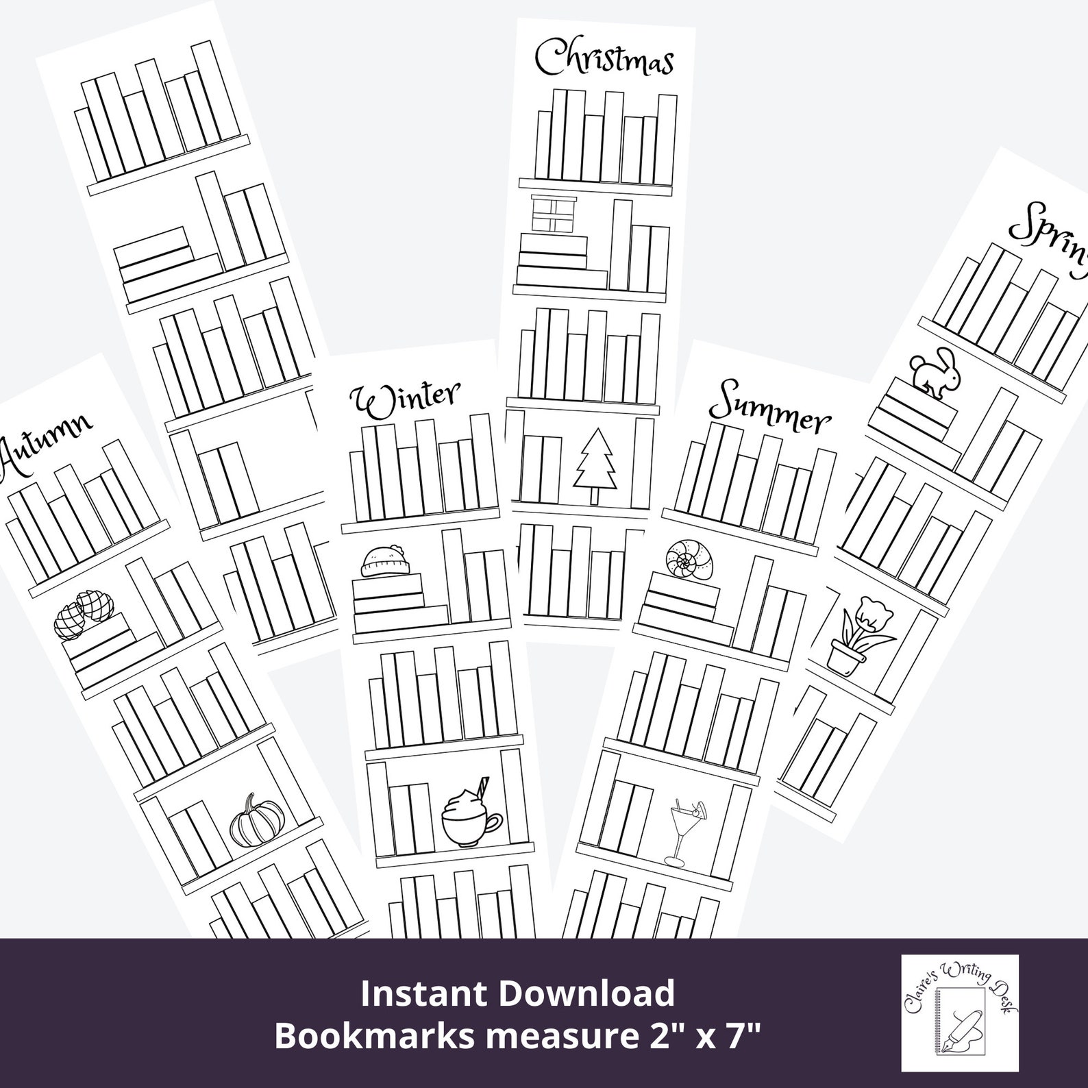 Book Tracker Bookmark, Reading Tracker, Printable Bookshelf Tracker ...