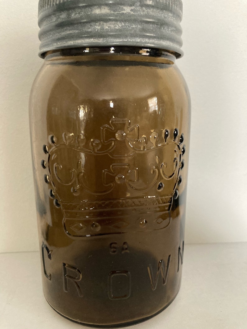 Rare Vintage Crown Mason Jars - Etsy