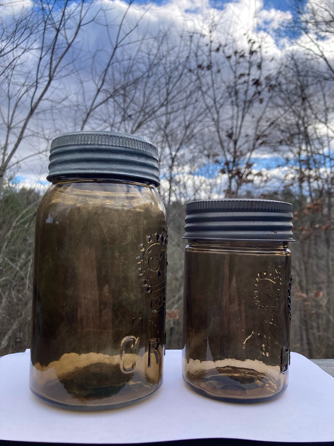 Rare Vintage Crown Mason Jars - Etsy