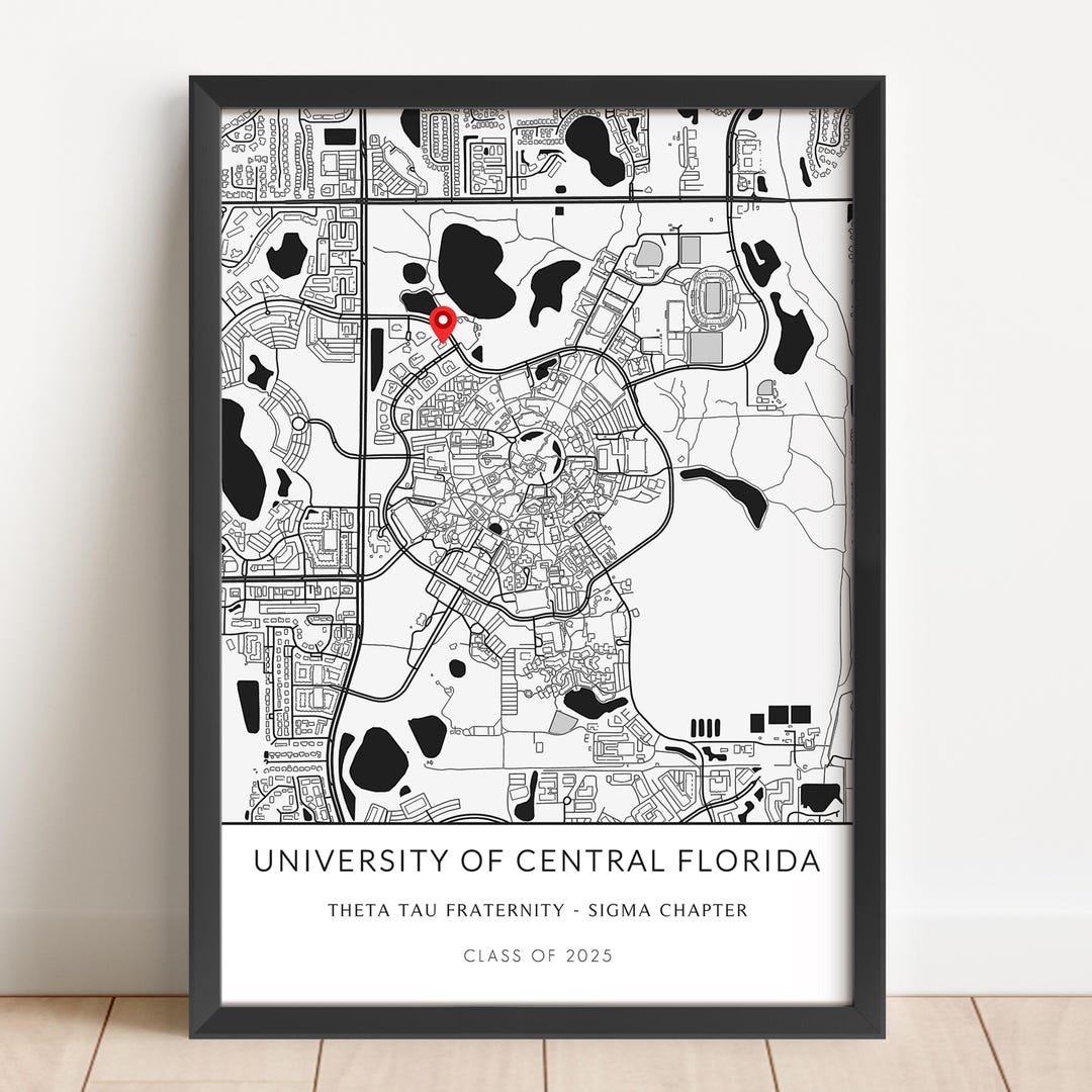 Any University Custom Map , Custom College Map, Sorority, Campus Map ...