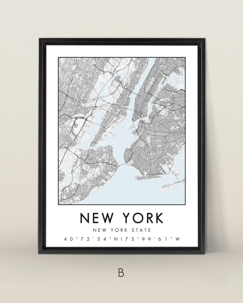 Set of 3 Custom Map Prints, Any Location, Map Print, Custom City Map ...