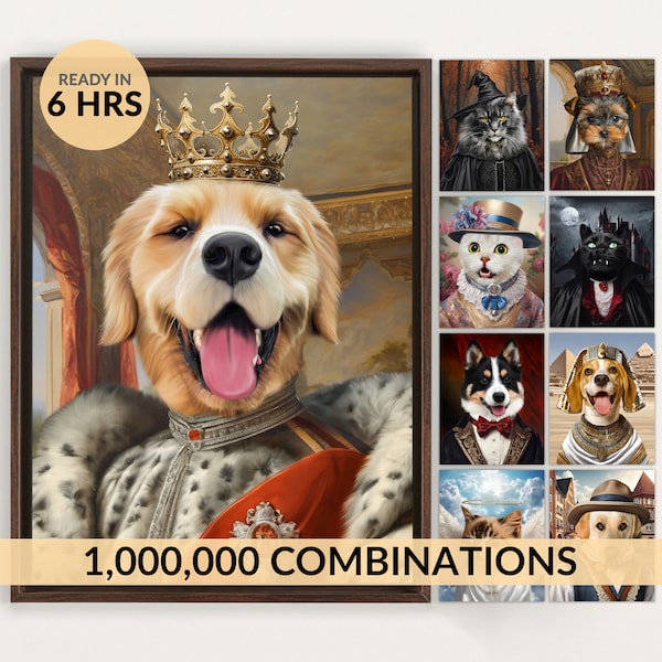 Victorian Princess, Custom Dog Portrait,custom Pet Portrait,custom ...