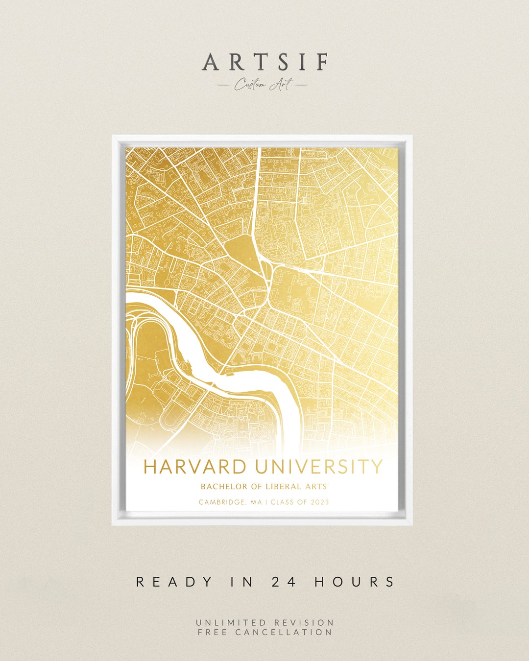 Custom University Map Back to School Graduation Gift - Etsy