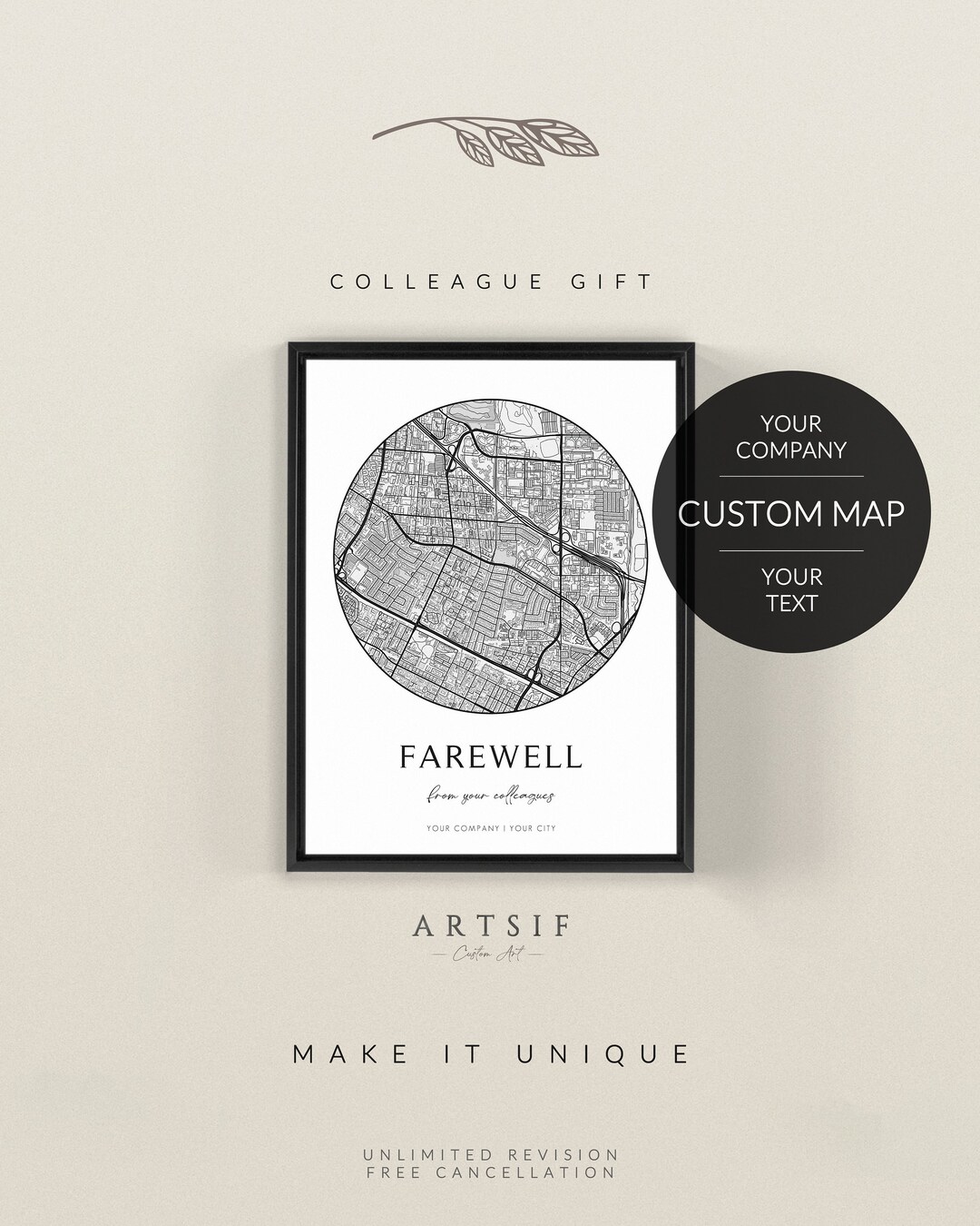 Farewell Gift Custom Map City Maps Personalized Map Art - Etsy Ireland