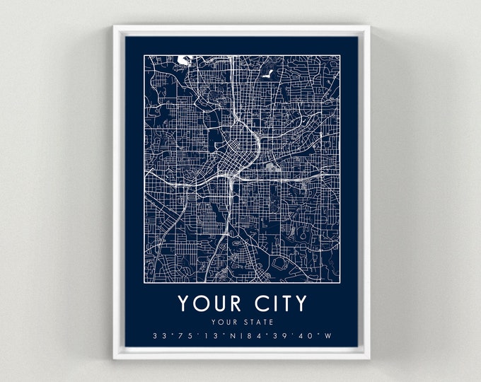 Custom Map, Map Art, City Maps, Map Print, City Map Print, Map Gift ...