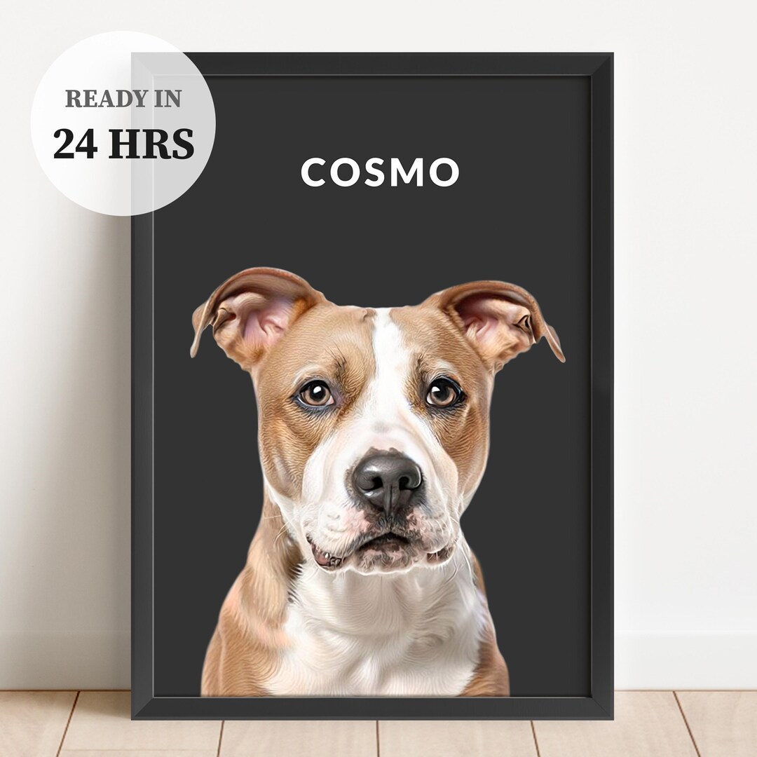 Dog Portrait Custom Pet Portrait Painting Pet Memorial Portraits Pet ...