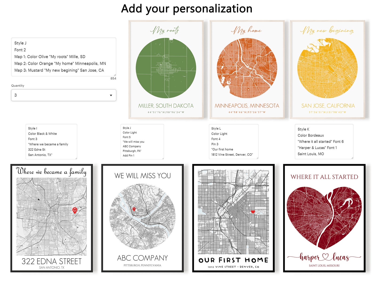 Custom Map Map Art City Maps Map Print City Map Print Map | Etsy