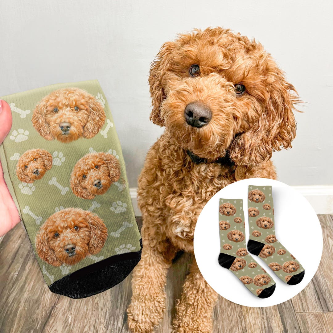 Custom Pet Socks From Photo | Funny Dog Dad & Cat Lover Gift - Etsy