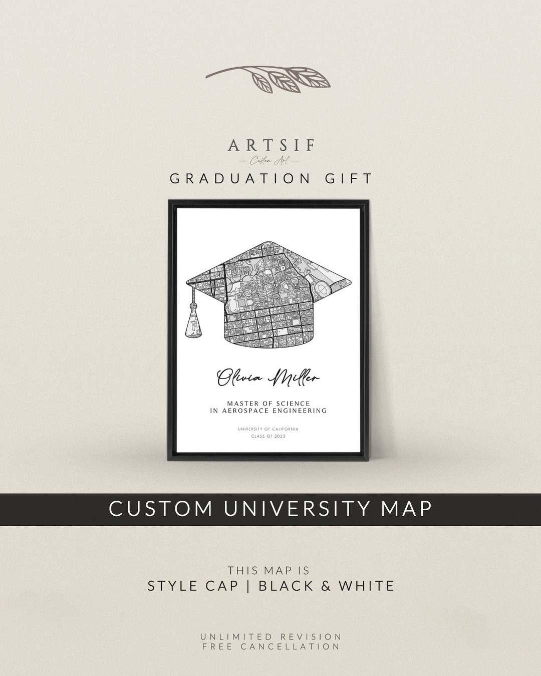 Custom Map Any University, Custom College Map, School, Campus, Custom ...