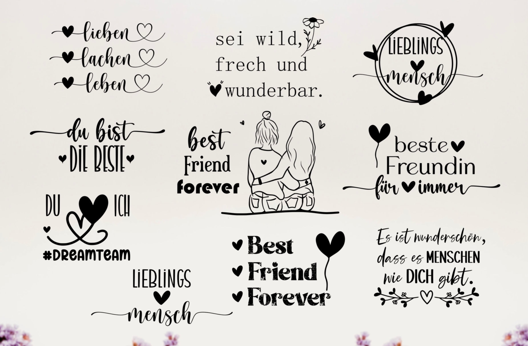 Plotterdatei Beste Freundin Svgbest Friends SVG Bundle - Etsy Australia
